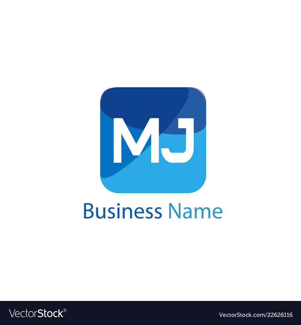 Initial letter mj logo template design Royalty Free Vector Initial letter mj logo template design Royalty Free Vector