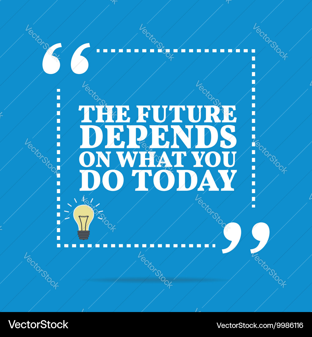 Inspirational motivational quote the future Vector Image
