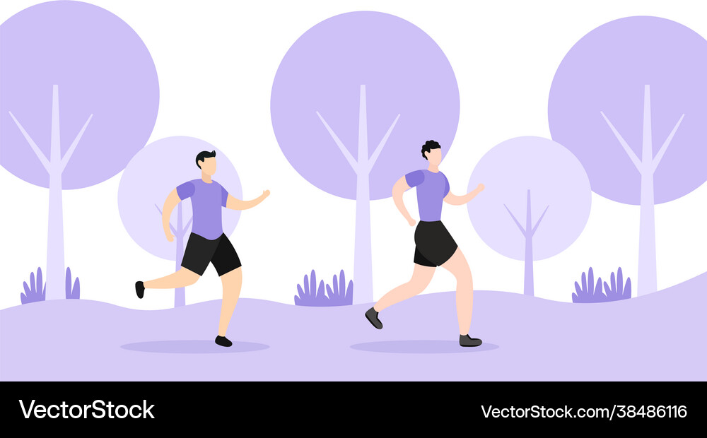 Jogging or running sports background men Vector Image