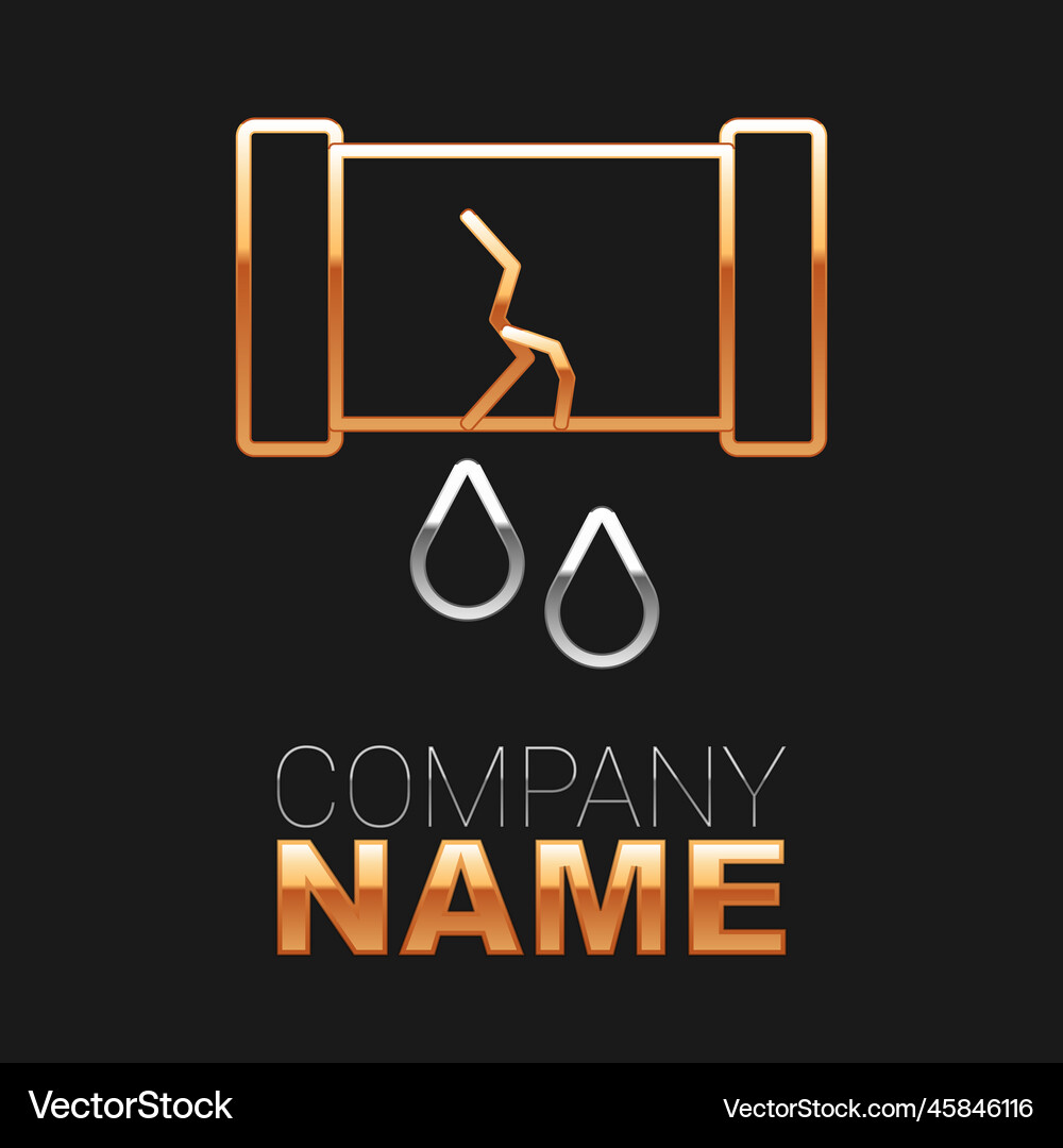 Line broken oil pipe with valve icon isolated Vector Image