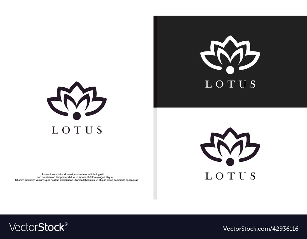 Logo graphic of lotus flower Royalty Free Vector Image