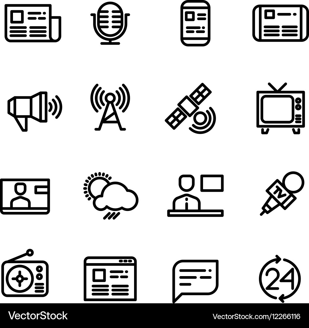 News newspaper speech technology media Royalty Free Vector