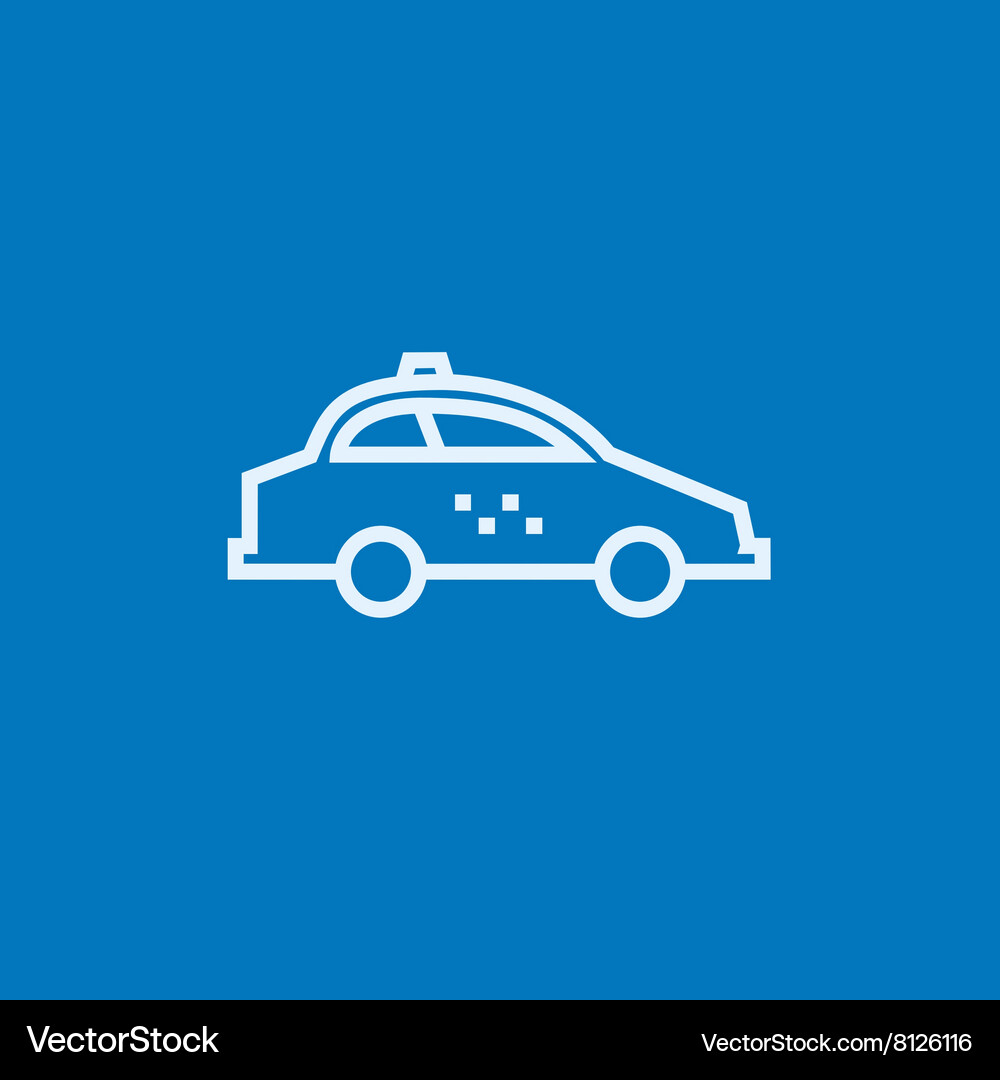 Taxi car line icon Royalty Free Vector Image - VectorStock