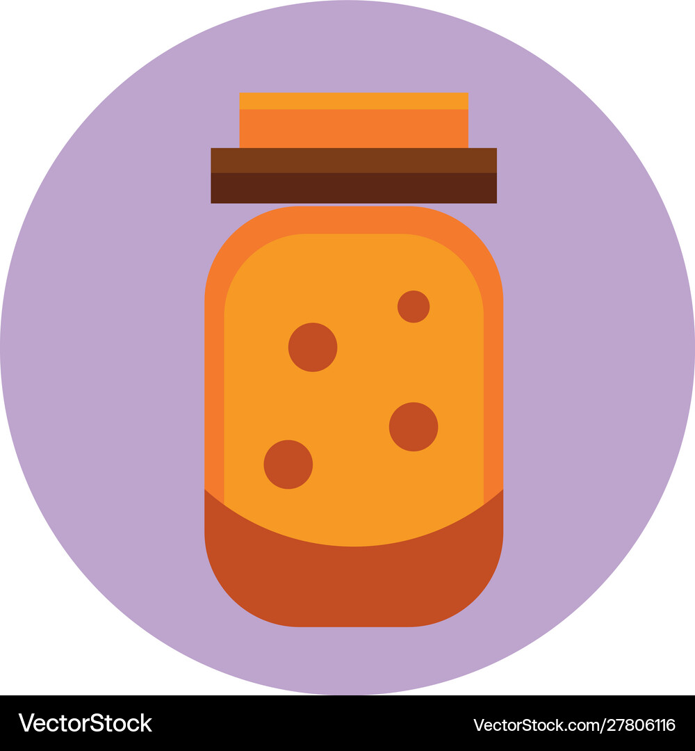 Thanksgiving preserve jar isolated icon Royalty Free Vector