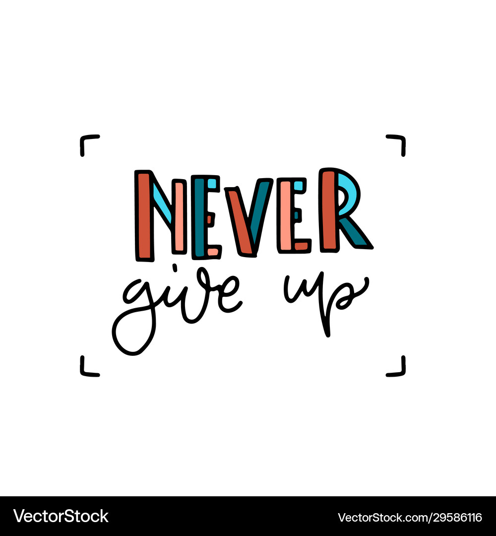 Trendy lettering poster hand drawn calligraphy Vector Image