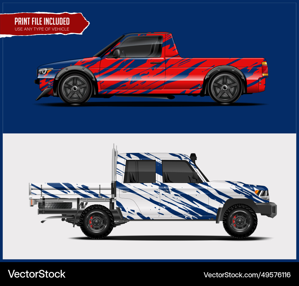 Truck wrap design company services Royalty Free Vector Image
