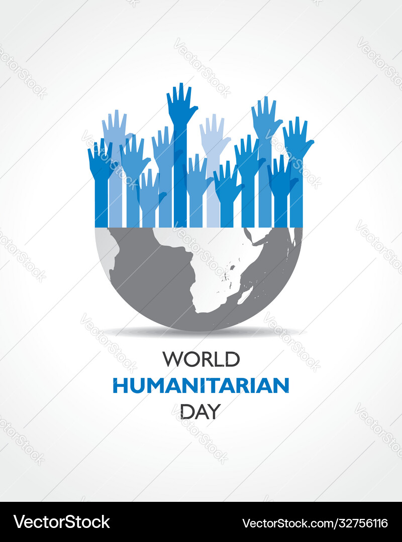 World humanitarian day observed on 19th august Vector Image