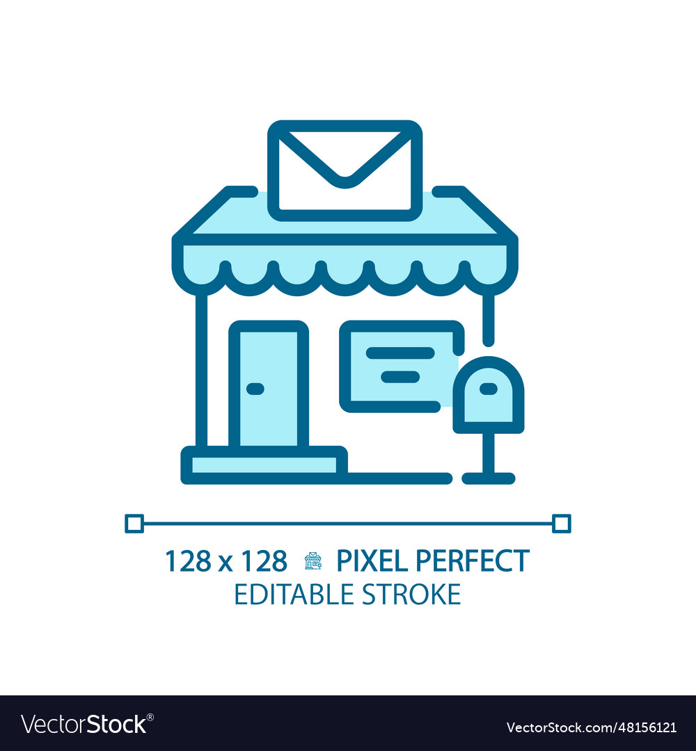 2d editable thin line post office icon Royalty Free Vector