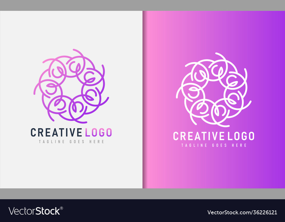 Abstract creative logo design based from circular Vector Image