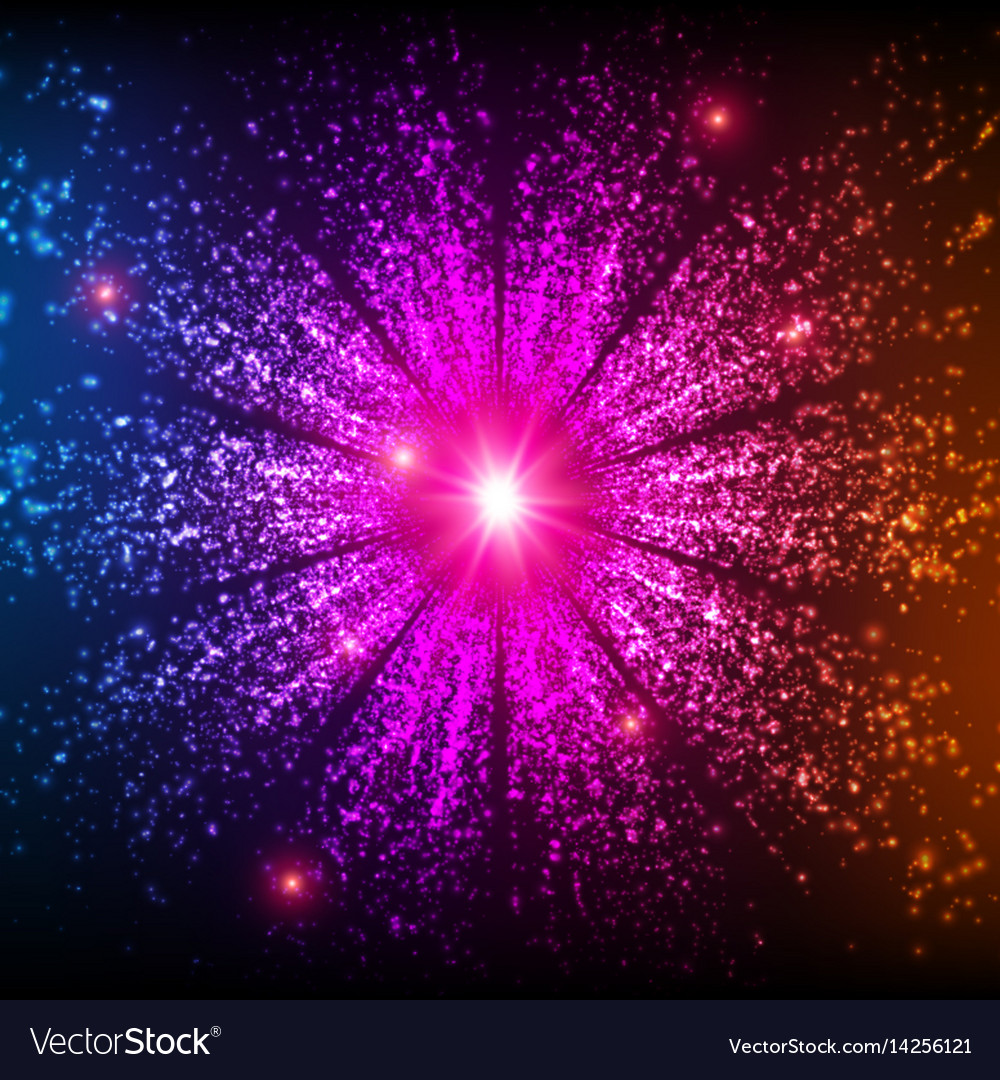 Abstract space background explosion Royalty Free Vector