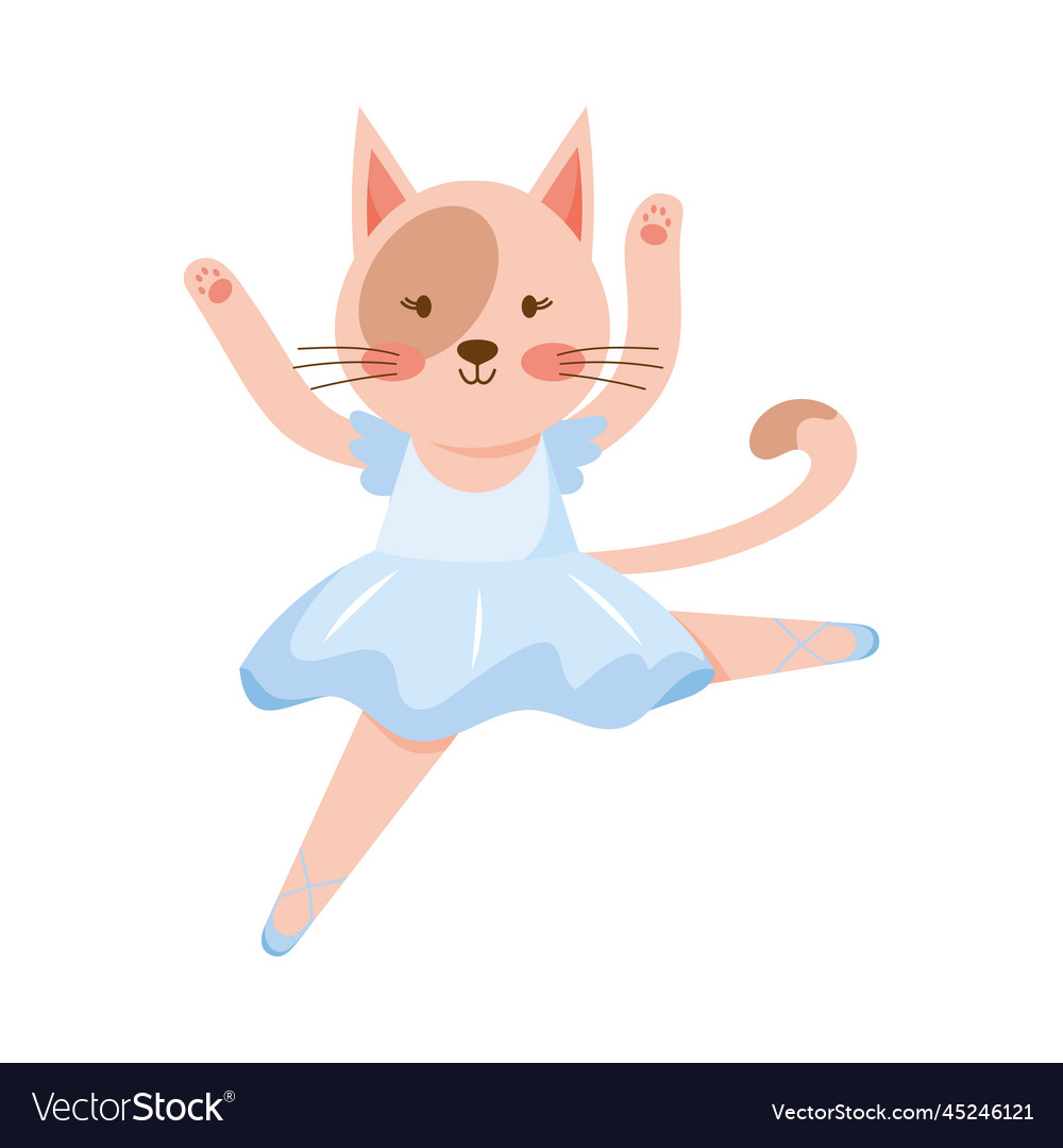 Cat ballet dancer Royalty Free Vector Image - VectorStock