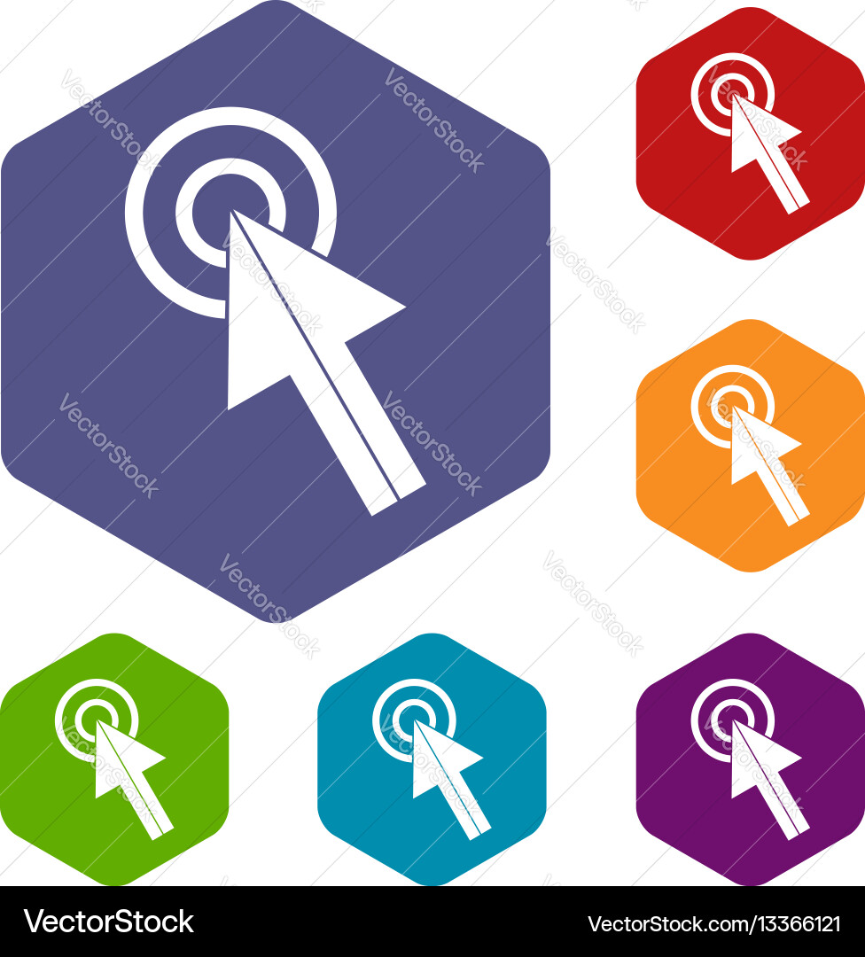 Click icons set Royalty Free Vector Image - VectorStock
