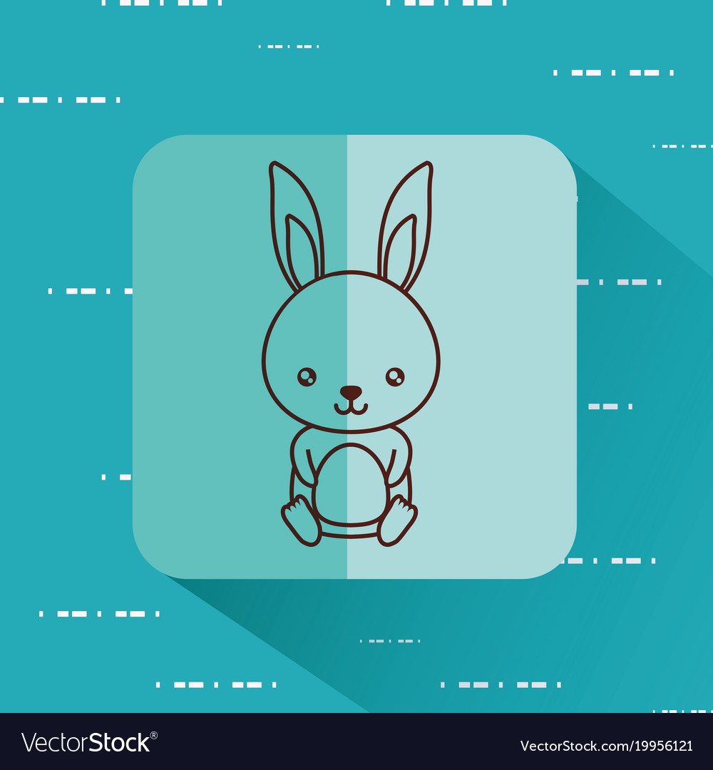 Cute rabbit icon image Royalty Free Vector Image
