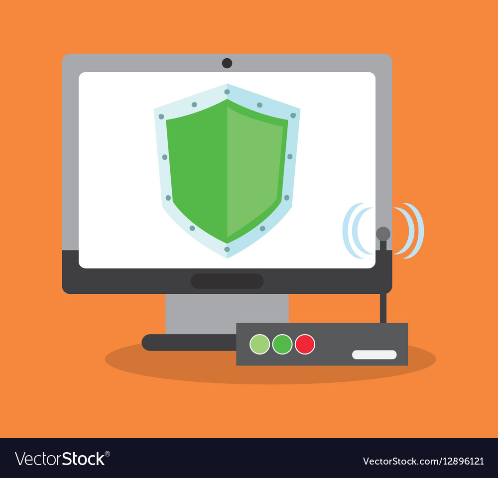Cyber security design Royalty Free Vector Image