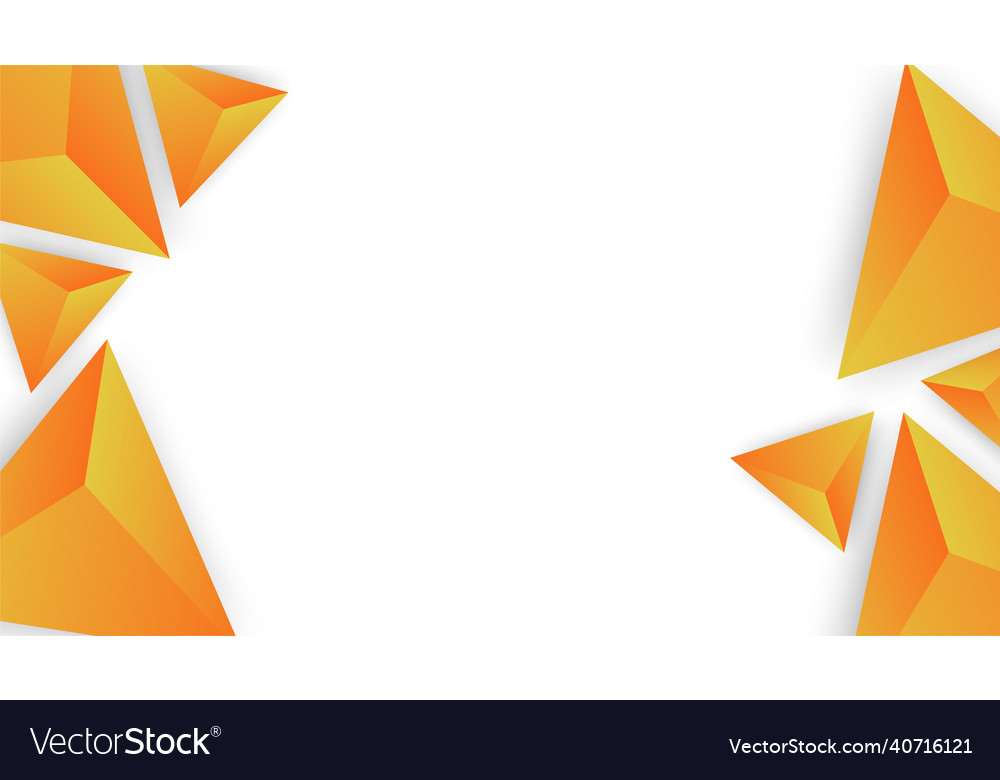 Dynamic 3d triangle orange background gradient Vector Image