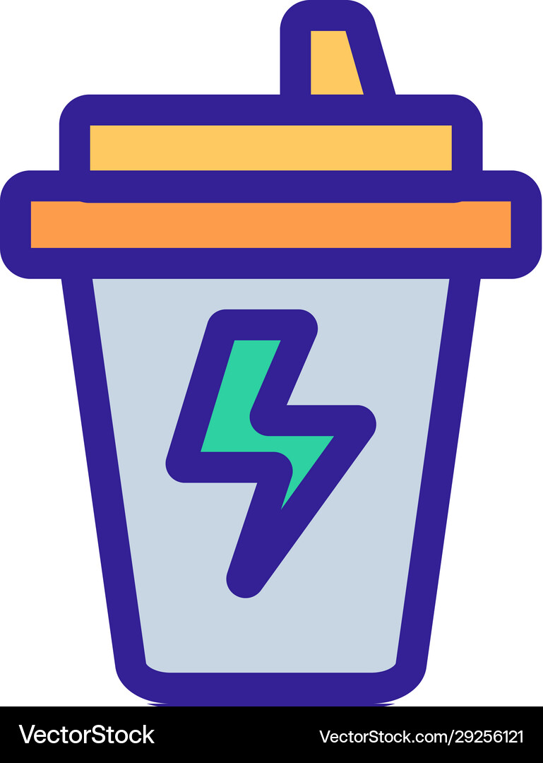 Energy drink icon isolated contour symbol Vector Image