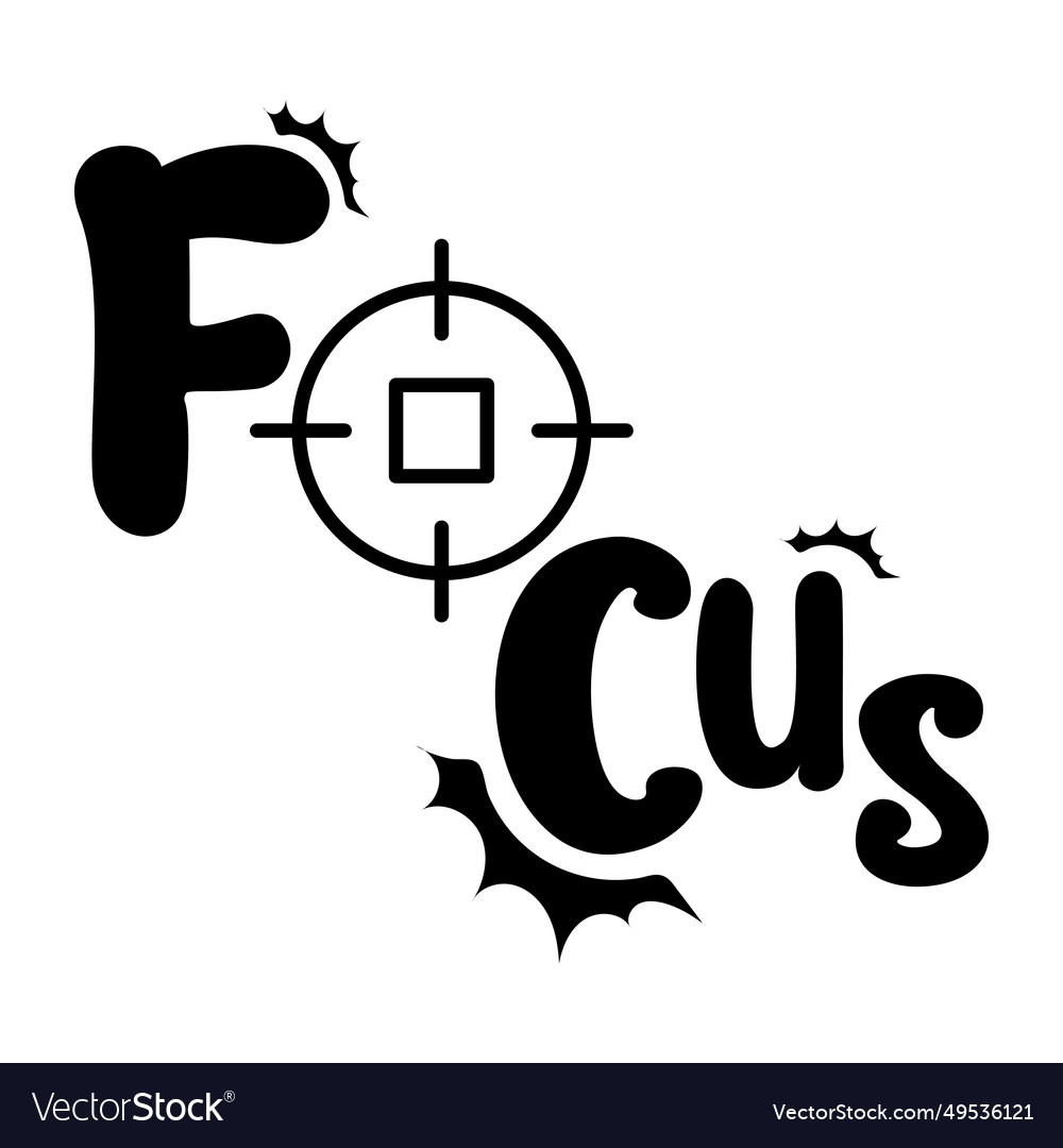 Focus target Royalty Free Vector Image - VectorStock