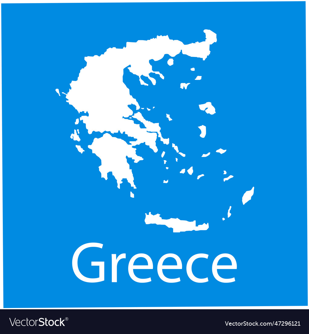 Greece map background Royalty Free Vector Image