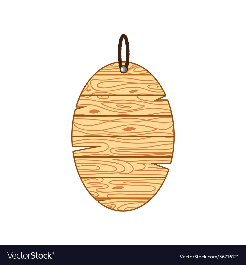 Hanging oval board Royalty Free Vector Image - VectorStock