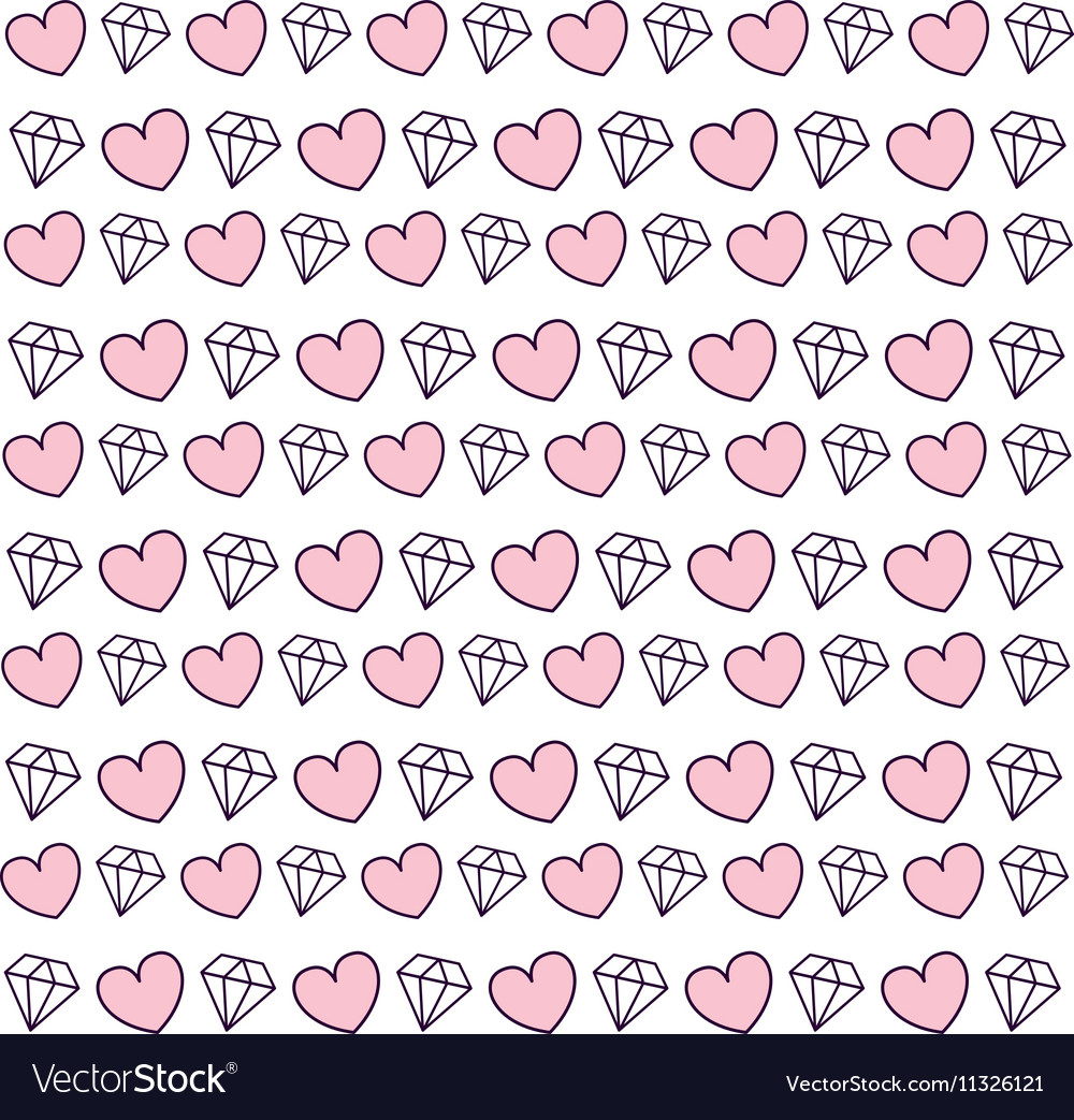 Hearts pattern background isolated icon Royalty Free Vector