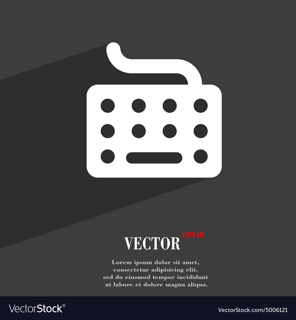 Keyboard icon symbol flat modern web design Vector Image Keyboard icon symbol flat modern web design Vector Image