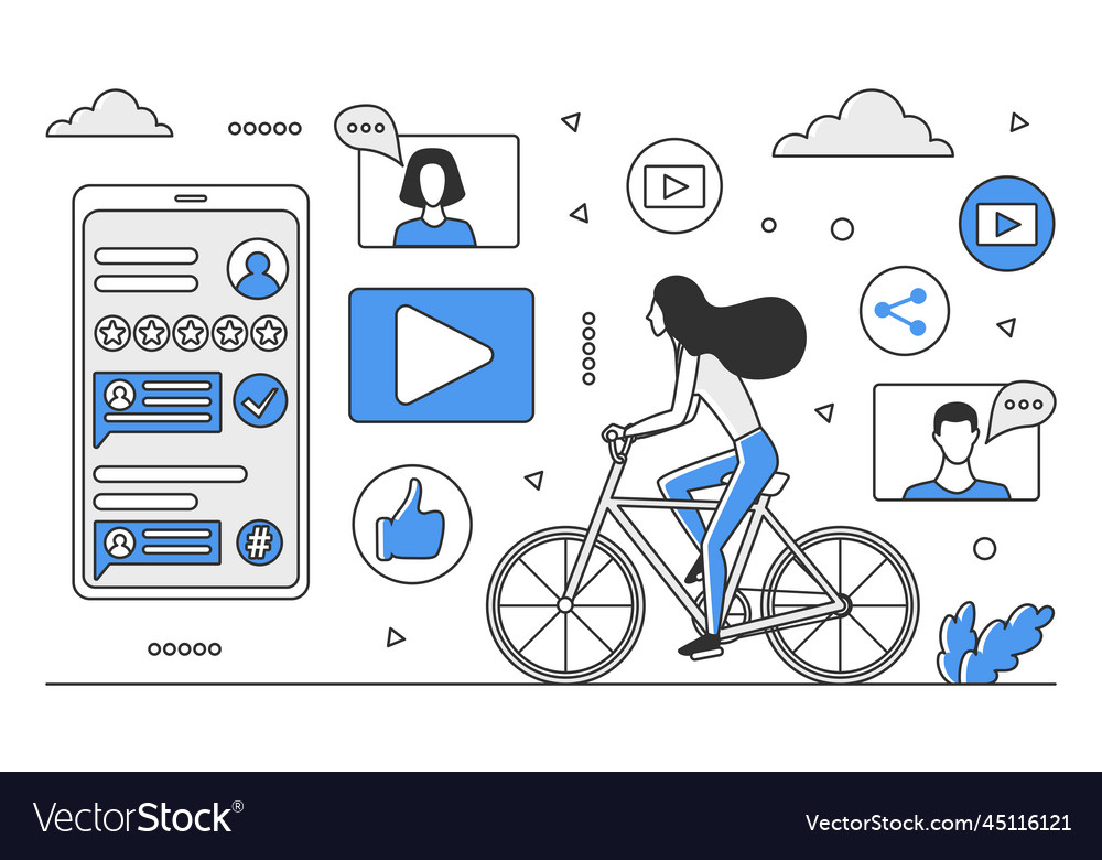 Online communication network Royalty Free Vector Image