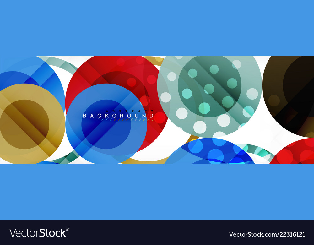 Overlapping circles design background Royalty Free Vector