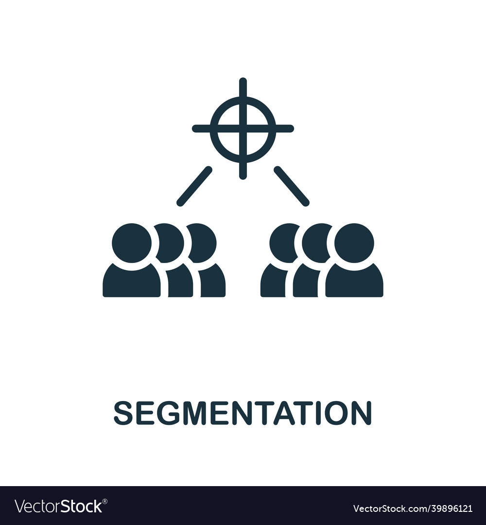 Segmentation icon monochrome sign from corporate Vector Image