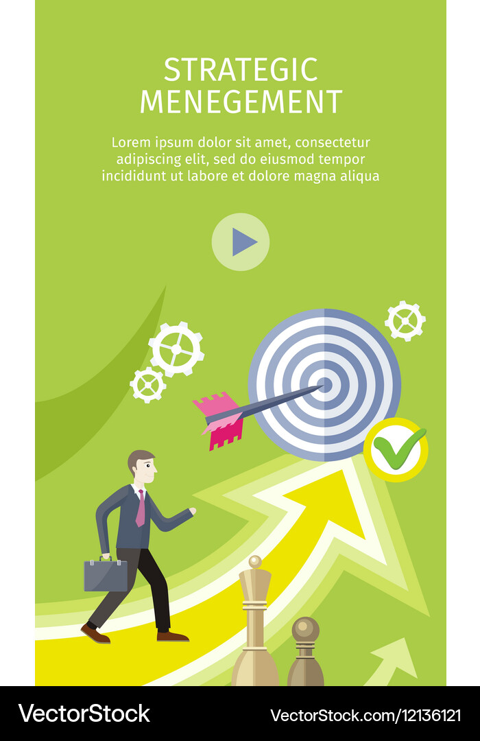 Strategic management concept Royalty Free Vector Image