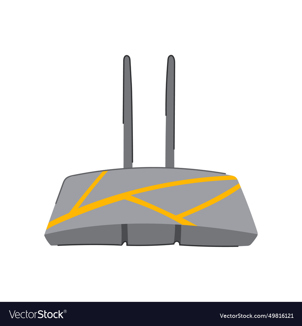 Wireless router cartoon Royalty Free Vector Image