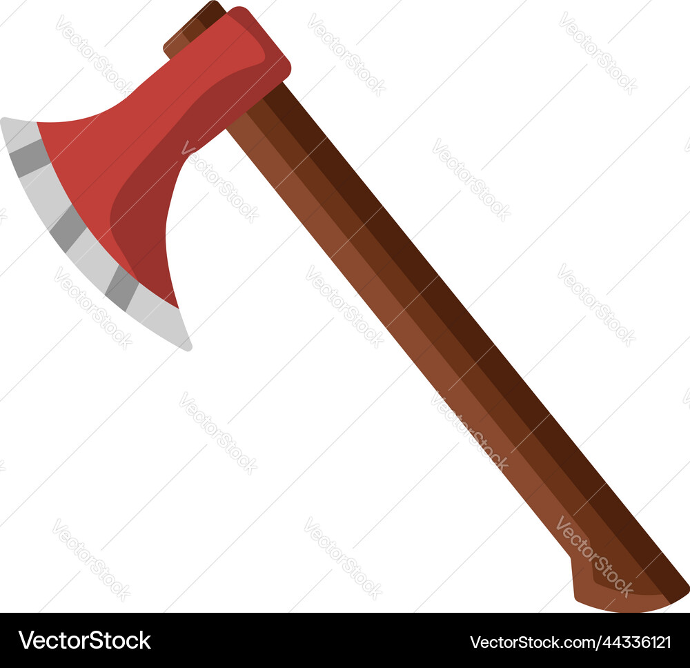 Wood cutting ax on a white background Royalty Free Vector