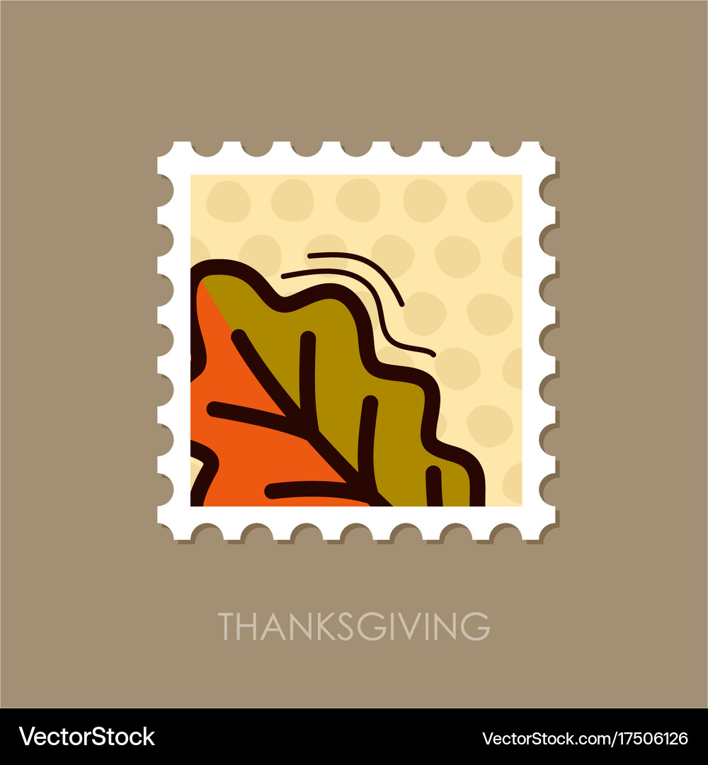 Autumn leaves oak stamp Royalty Free Vector Image