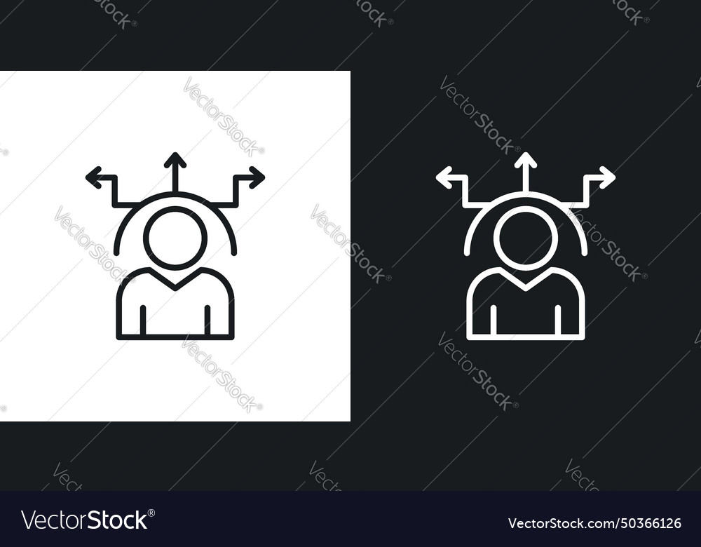 Decision icon set conclsusion commitment Vector Image