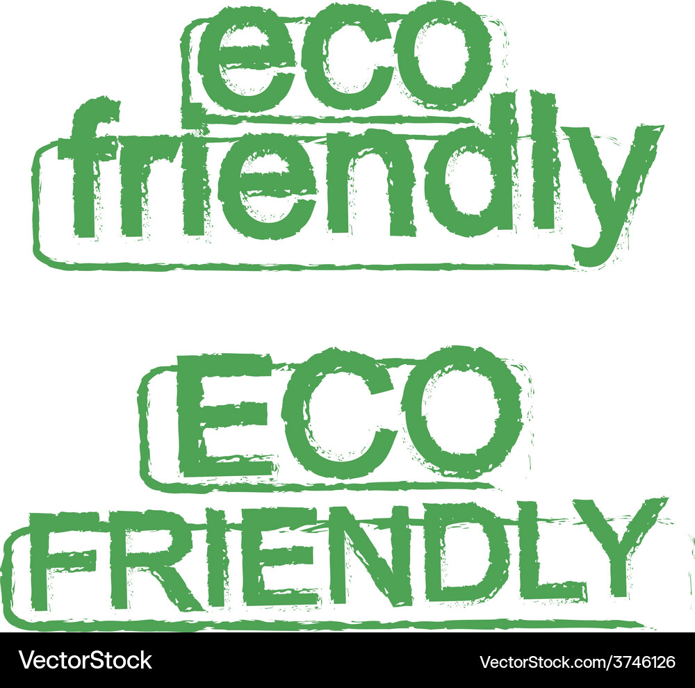 Eco friendly ecology sign green Royalty Free Vector Image