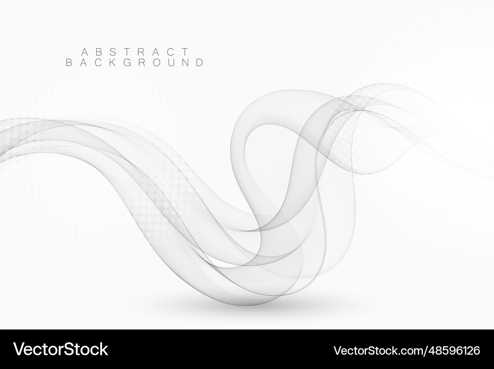 Gray wavy flow abstract wave background Royalty Free Vector