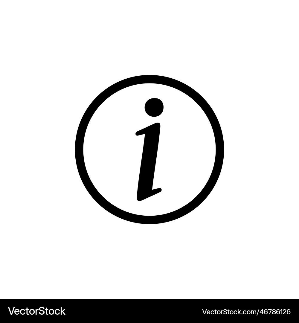 Info sign icon about us icon faq icon Royalty Free Vector