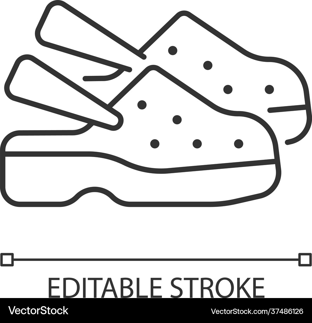 Medical shoes linear icon Royalty Free Vector Image