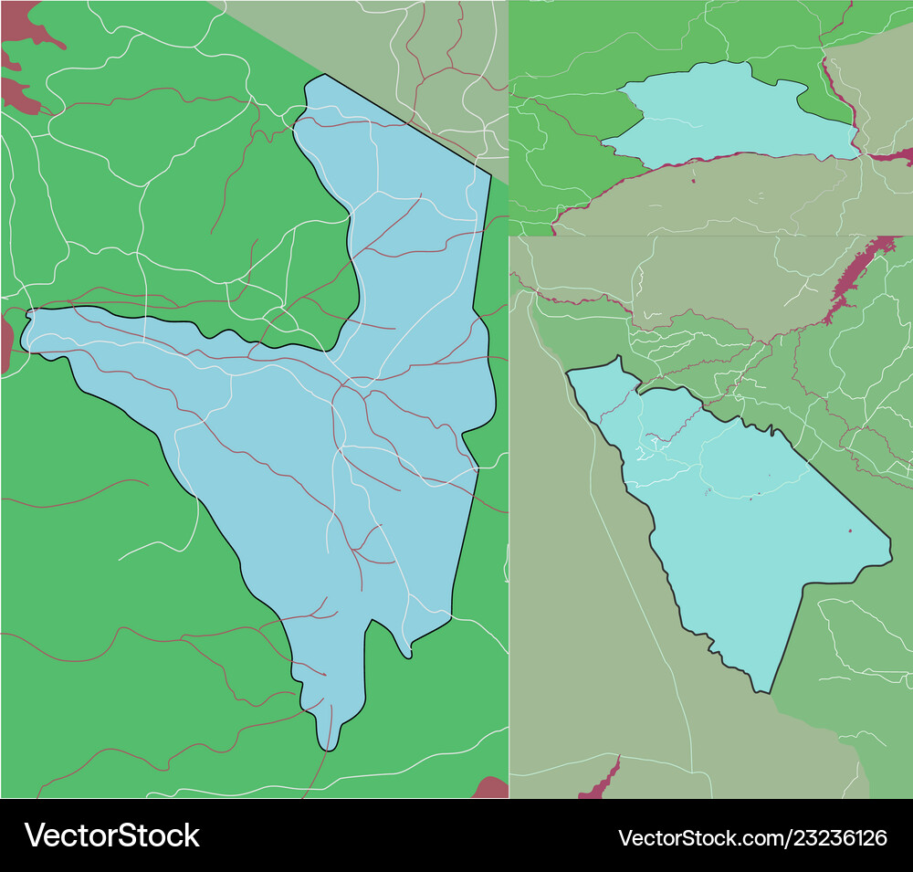 National Park Map Collection Royalty Free Vector Image
