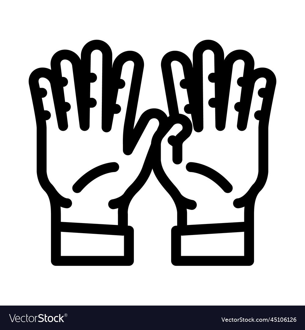 Nine number hand gesture line icon Royalty Free Vector Image