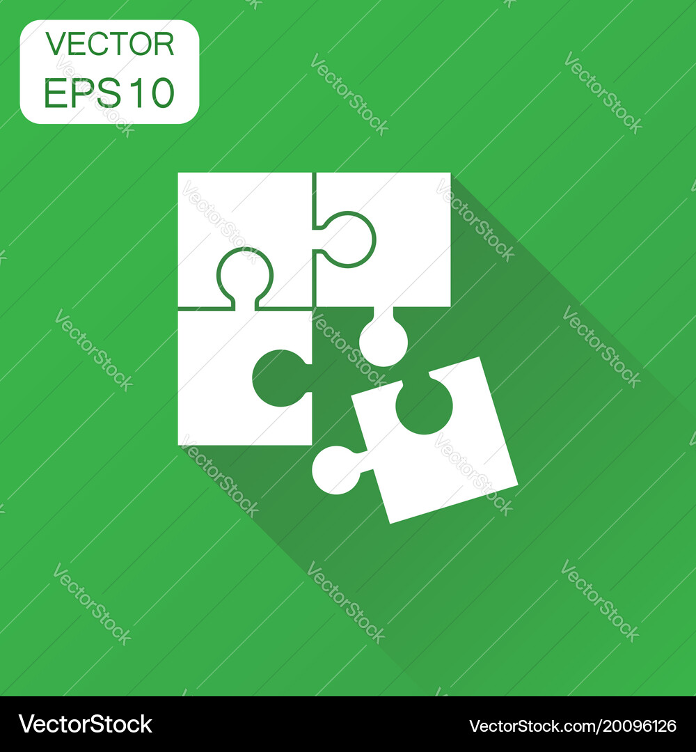 Puzzle game jigsaw icon business concept Vector Image