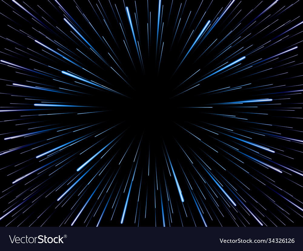 Space speed abstract starburst dynamic lines Vector Image