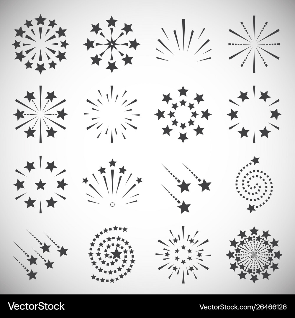Sparkle icons set on background for graphic Vector Image