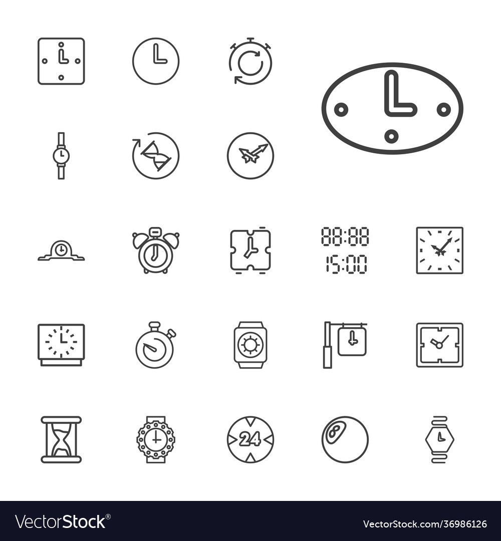 Timer icons Royalty Free Vector Image - VectorStock