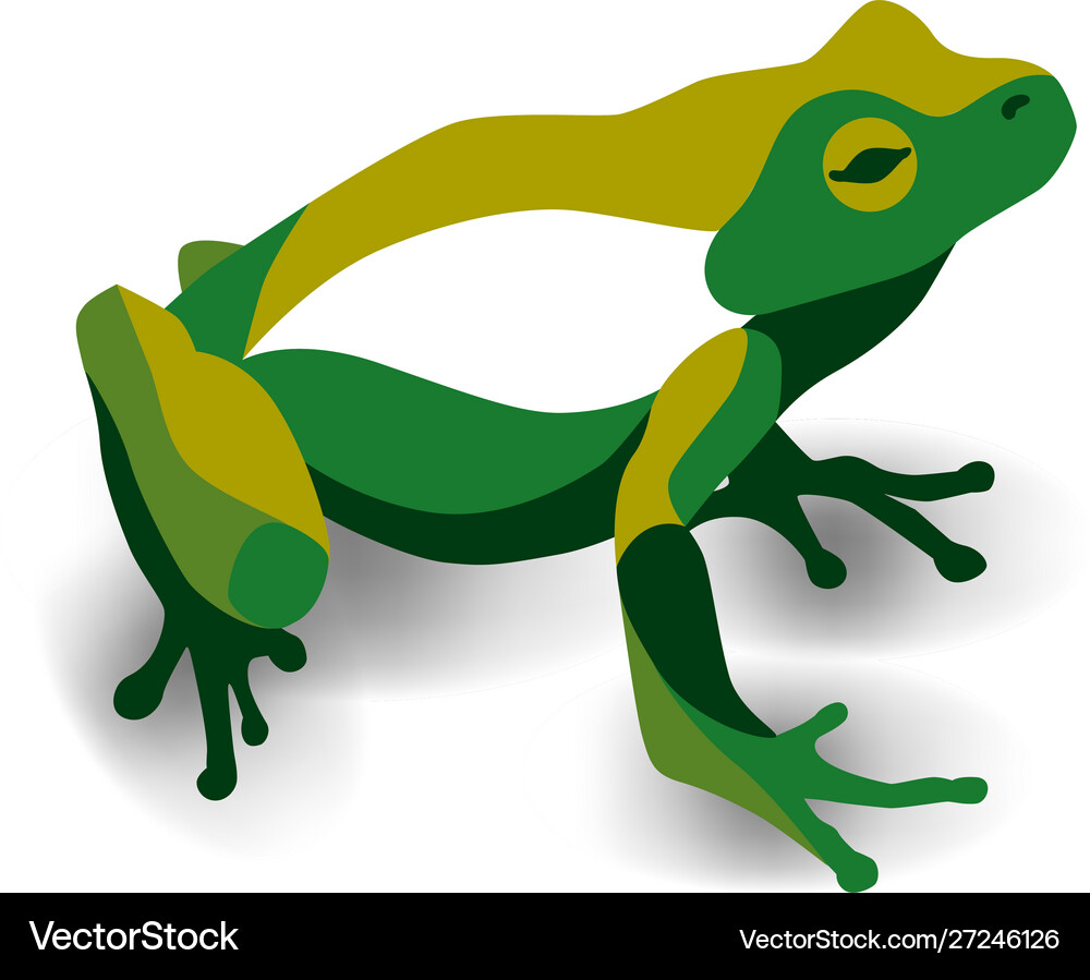 Trendy stylized frog anuran line Royalty Free Vector Image