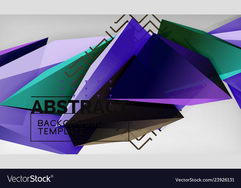 3d triangle geometric background design modern Vector Image