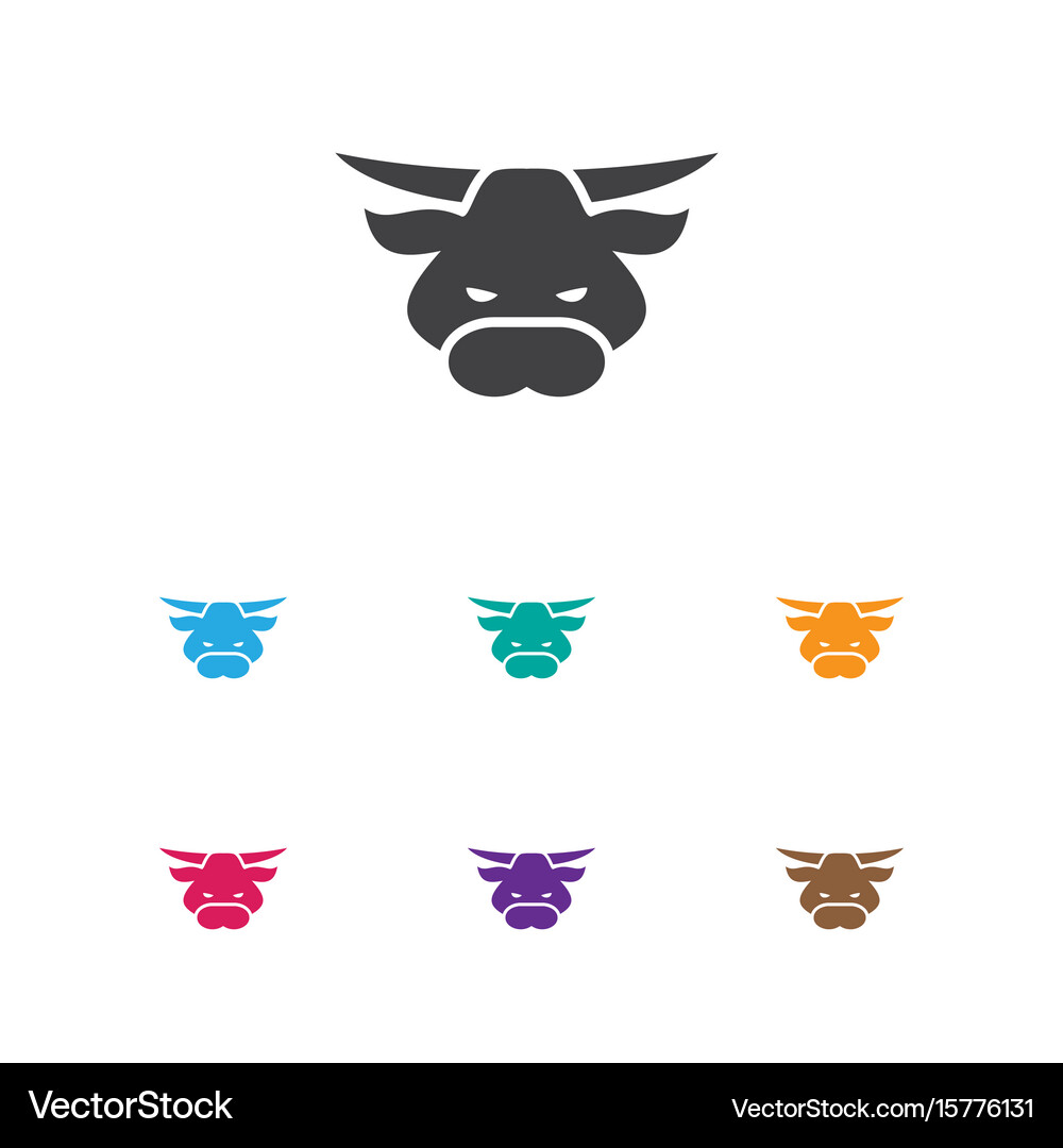 Animal symbol on bull icon Royalty Free Vector Image