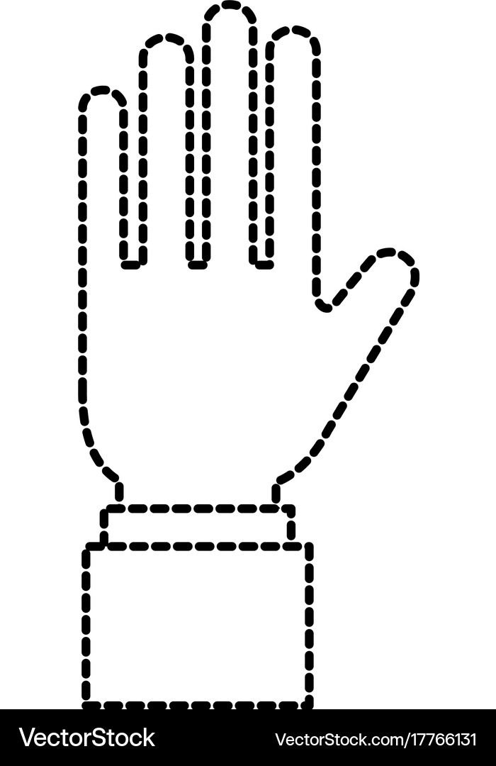 Business hand man showing five fingers Royalty Free Vector