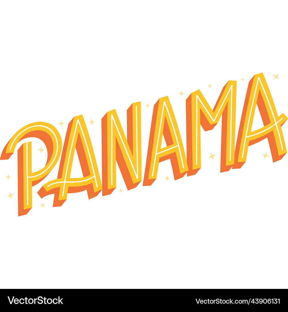 Colorful lettering caribbean location set Vector Image
