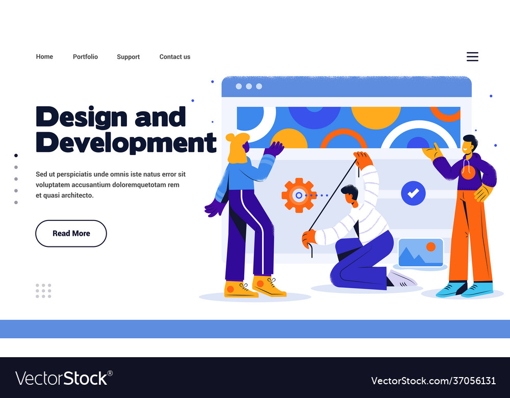 Flat modern design and development Royalty Free Vector Image