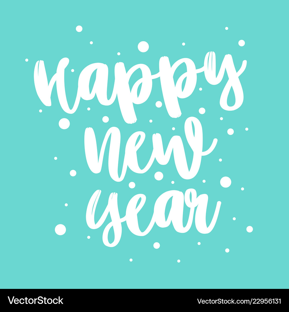 Happy new year letter on a blue background Vector Image